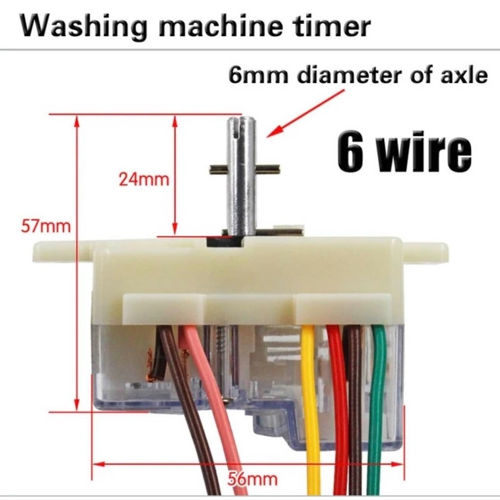 WASH TIMER 2,3, 6,WIRES for washing machine and dyer Universal Spin ...