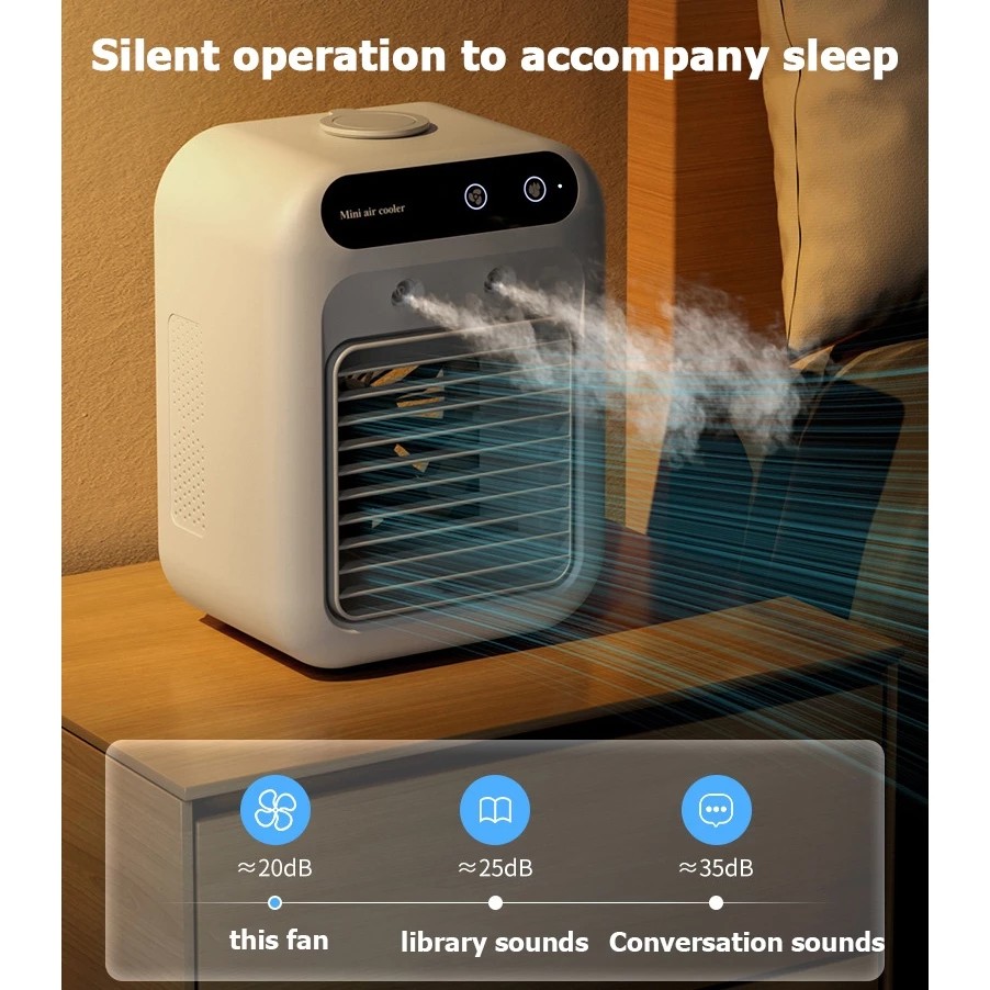 Mini Fan air cooler portable aircon humidifier electric fan mini aircon ...