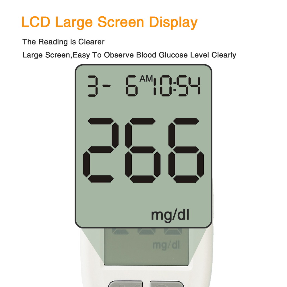 YYKG Blood Glucose Meter Set Medical Glucometer 50pcs Blood Sugar Test ...