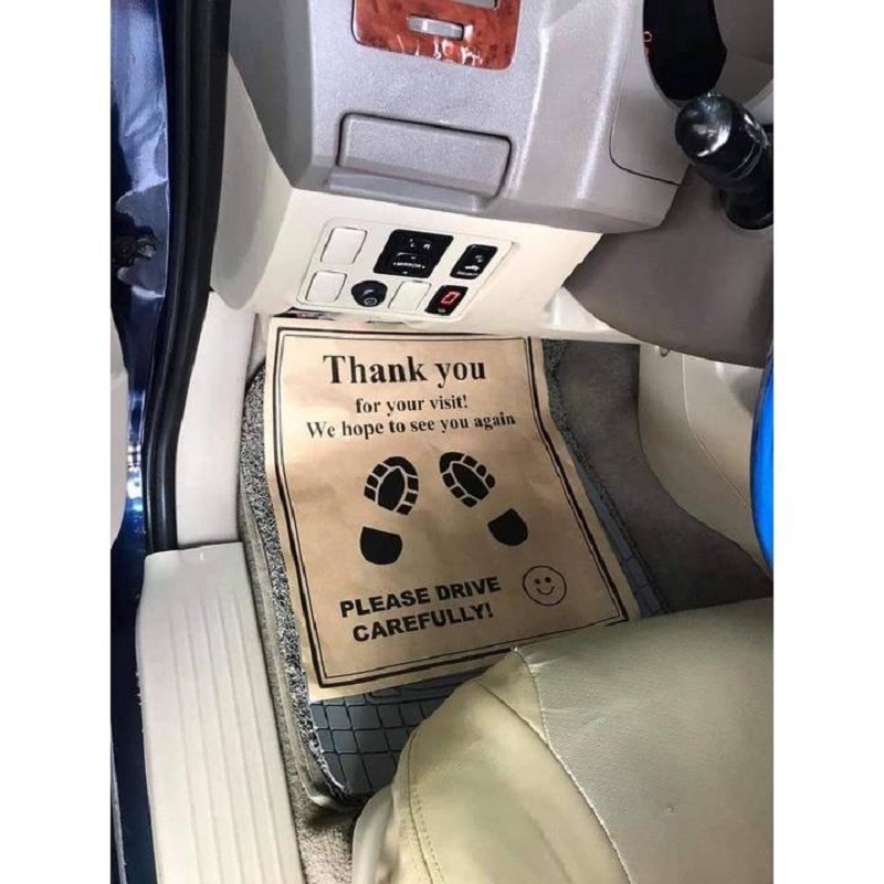【Local shipment】a 500 PCS Paper Foot Mat for carwash, auto repair, auto ...