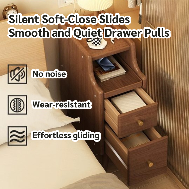 Wood Bedside Table Small Bedside Table Narrow Side Joint Cabinet ...