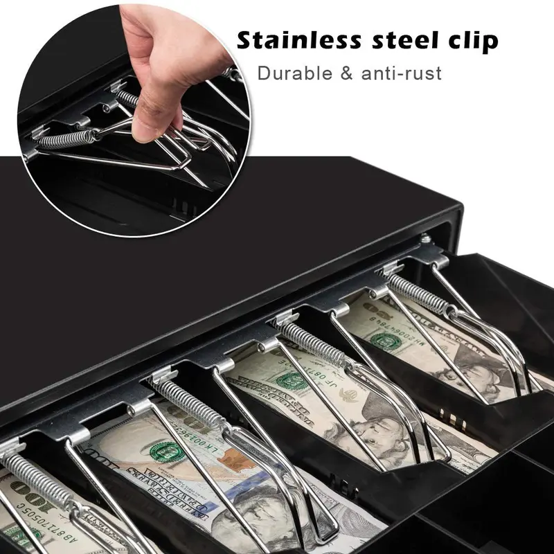 EXPOSE Cash box with drawer Safe money box with Lock Cash Register ...