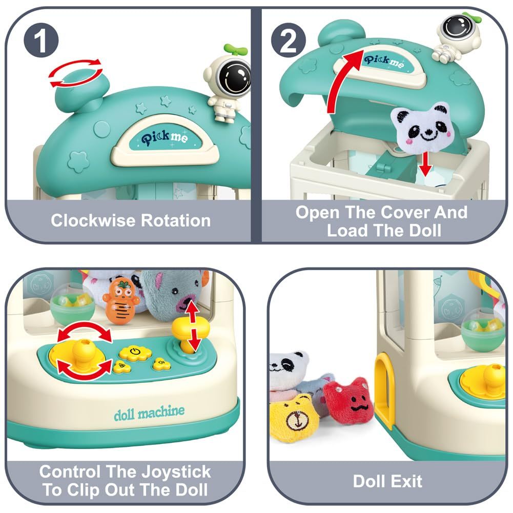 Mini Claw Machine Toy for Kids Arcade Game Gift Perfect Crane Clips ...