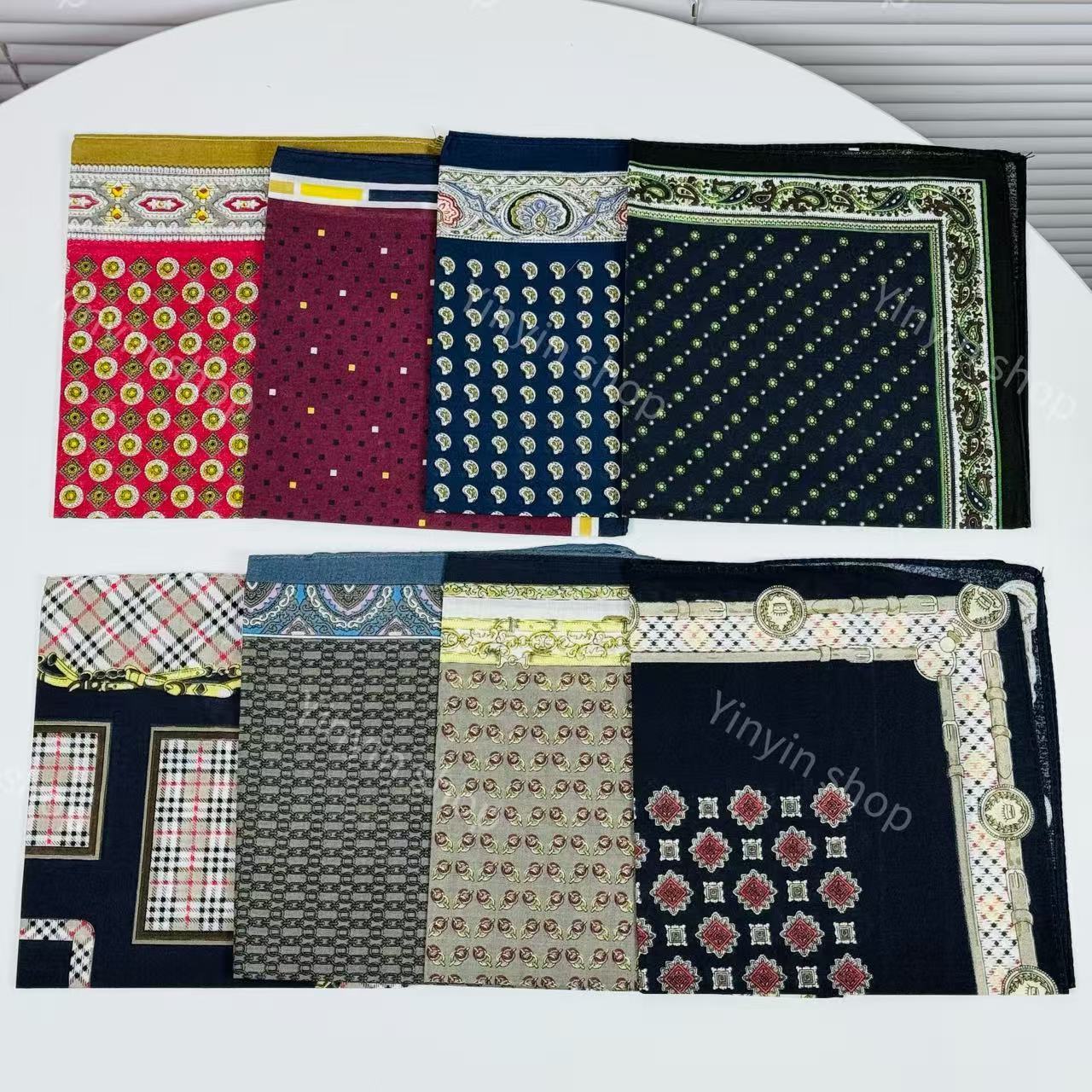 6 Pcs/12 Pcs Fashion Men's Handkerchiefs Cotton CANNON Panyo Random ...