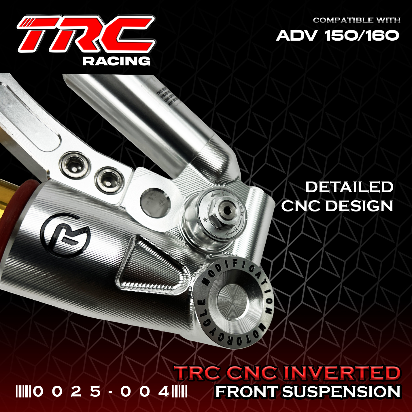 TRC Racing CNC Inverted Front Shock Assembly Fully Adjustable for ADV ...