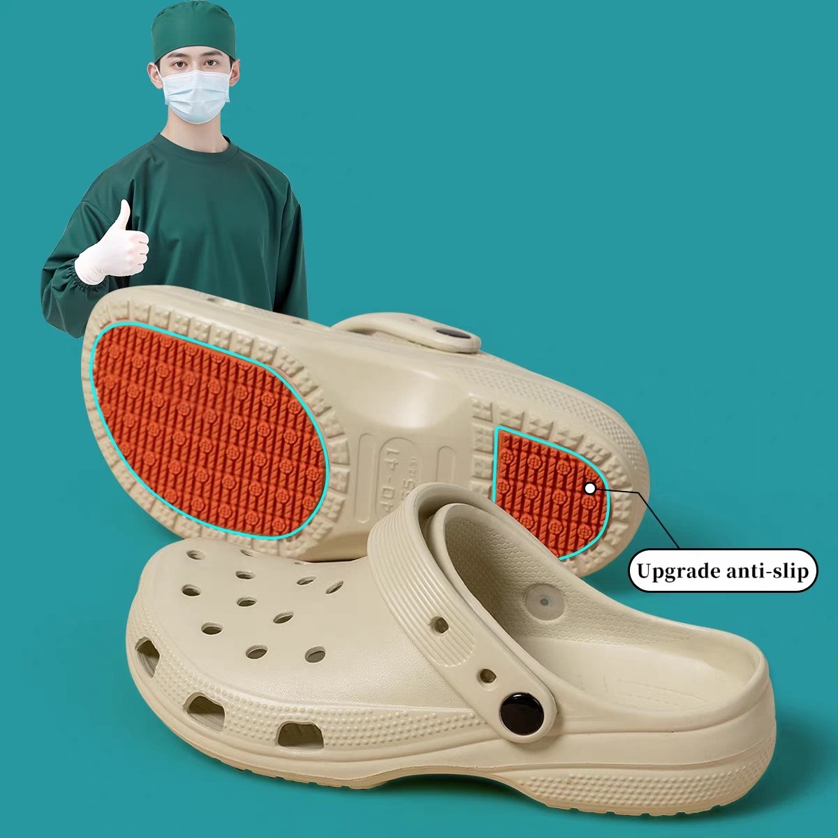 Anti-slip Slippers Operating Room Sandals Clogs Unisex Shoes For Men ...