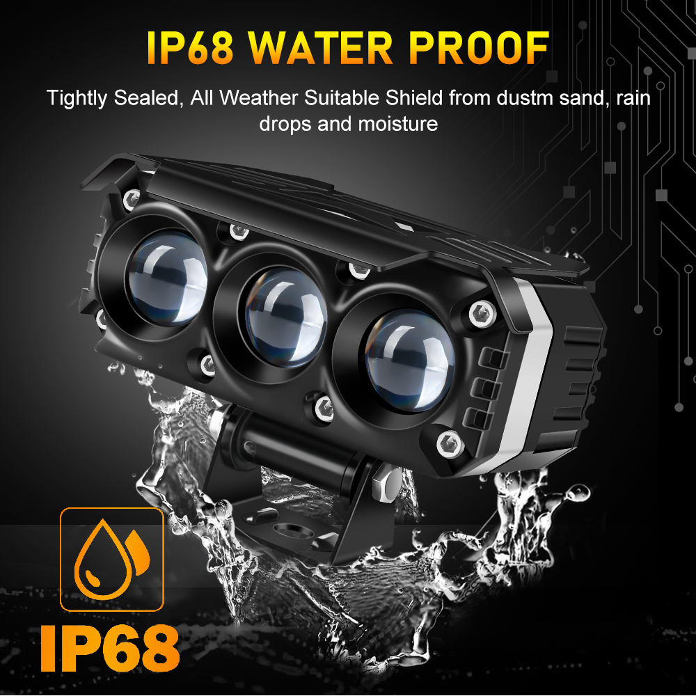 Novsight 300W Mini Driving Light DC 9-100V Double LEDS Motorcycle Work ...