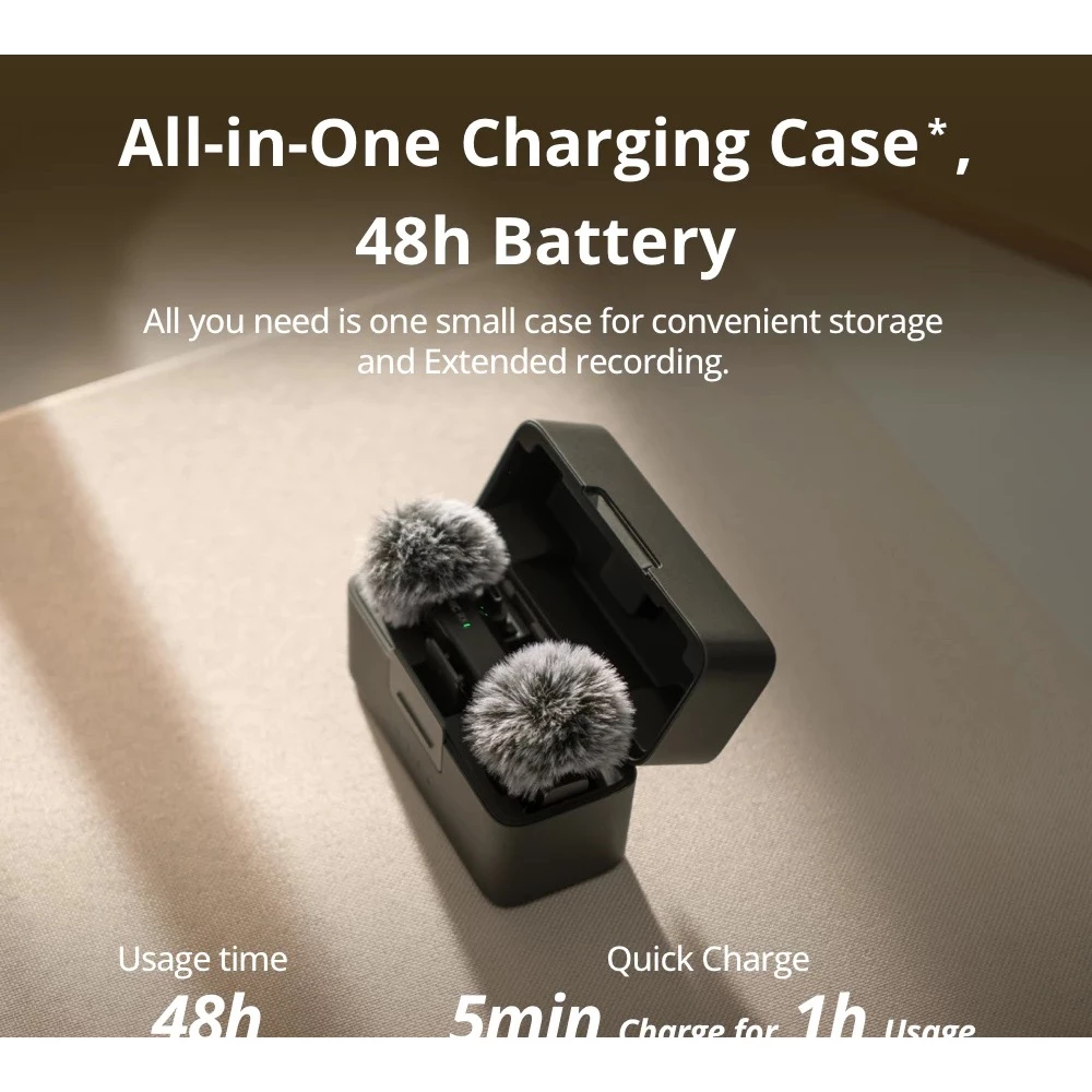 DJI Mic Mini Ultralight Discreet Microphone High-Quality Lapel Wireless ...