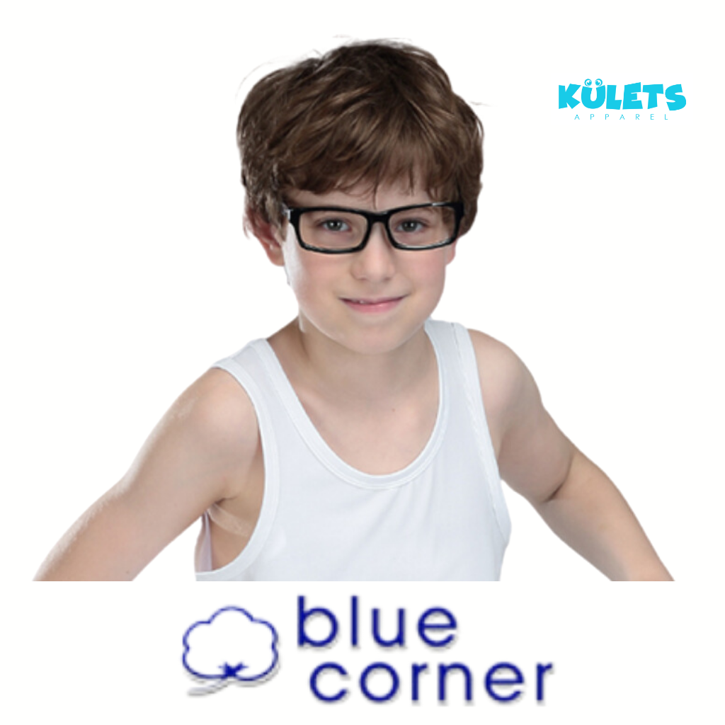 Wholesale 3 Pieces Blue Corner Cotton Sando for Boys White Inner Wear ...