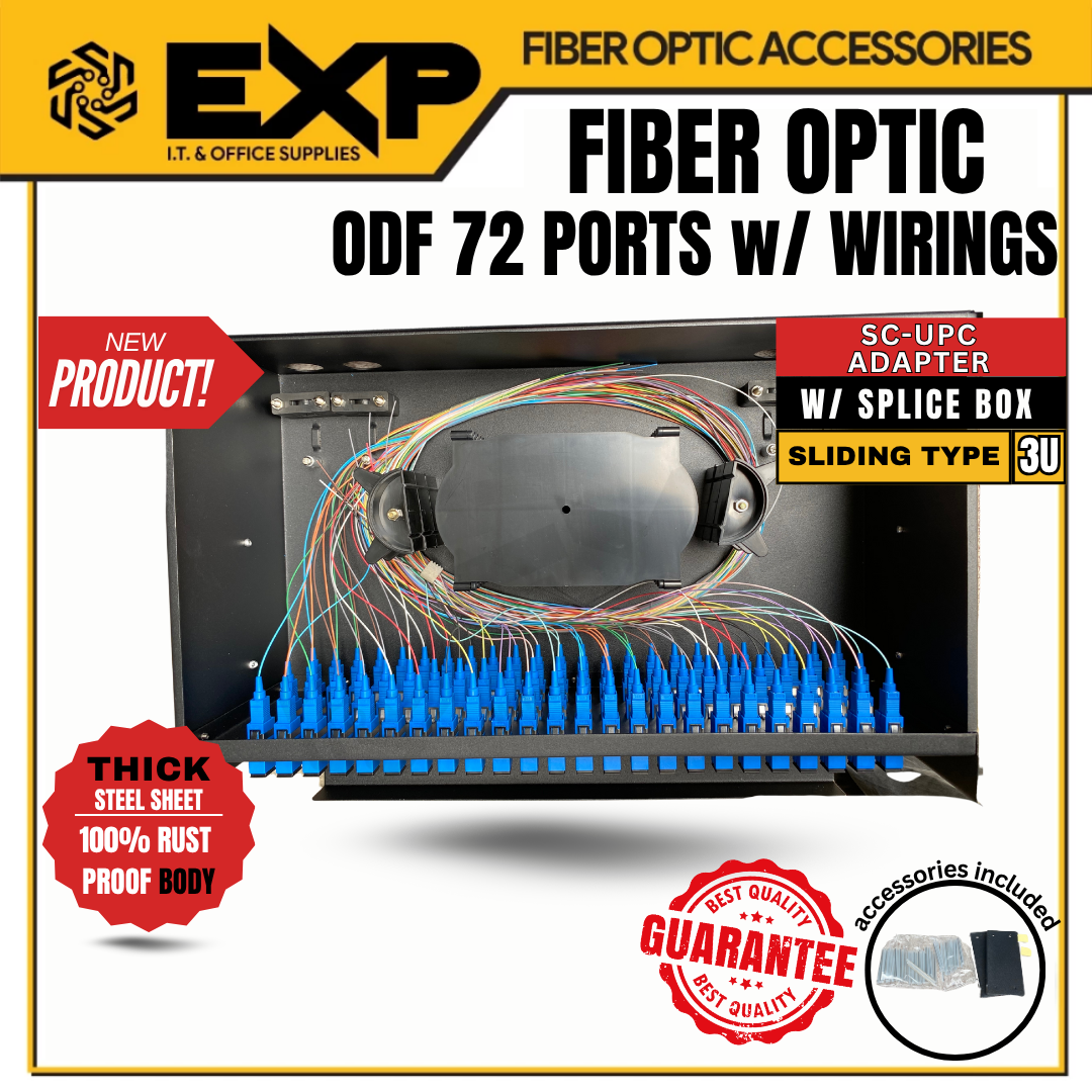 EXP FIBER OPTIC ODF 72 PORTS W/ WIRINGS (SC-UPSC | 3U Sliding Type ...