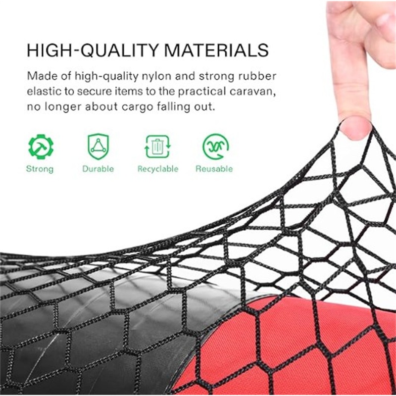 Wagon Cover Net with Flat Bungee Cords Heavy Duty Cargo Net with Metal ...