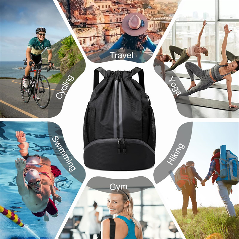 Backpack fitness exercise sling basketball bag large capacity travel ...