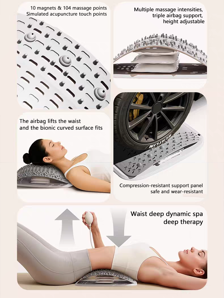 Magnetic Back Support Stretcher with Airbag support Free adjustment ...