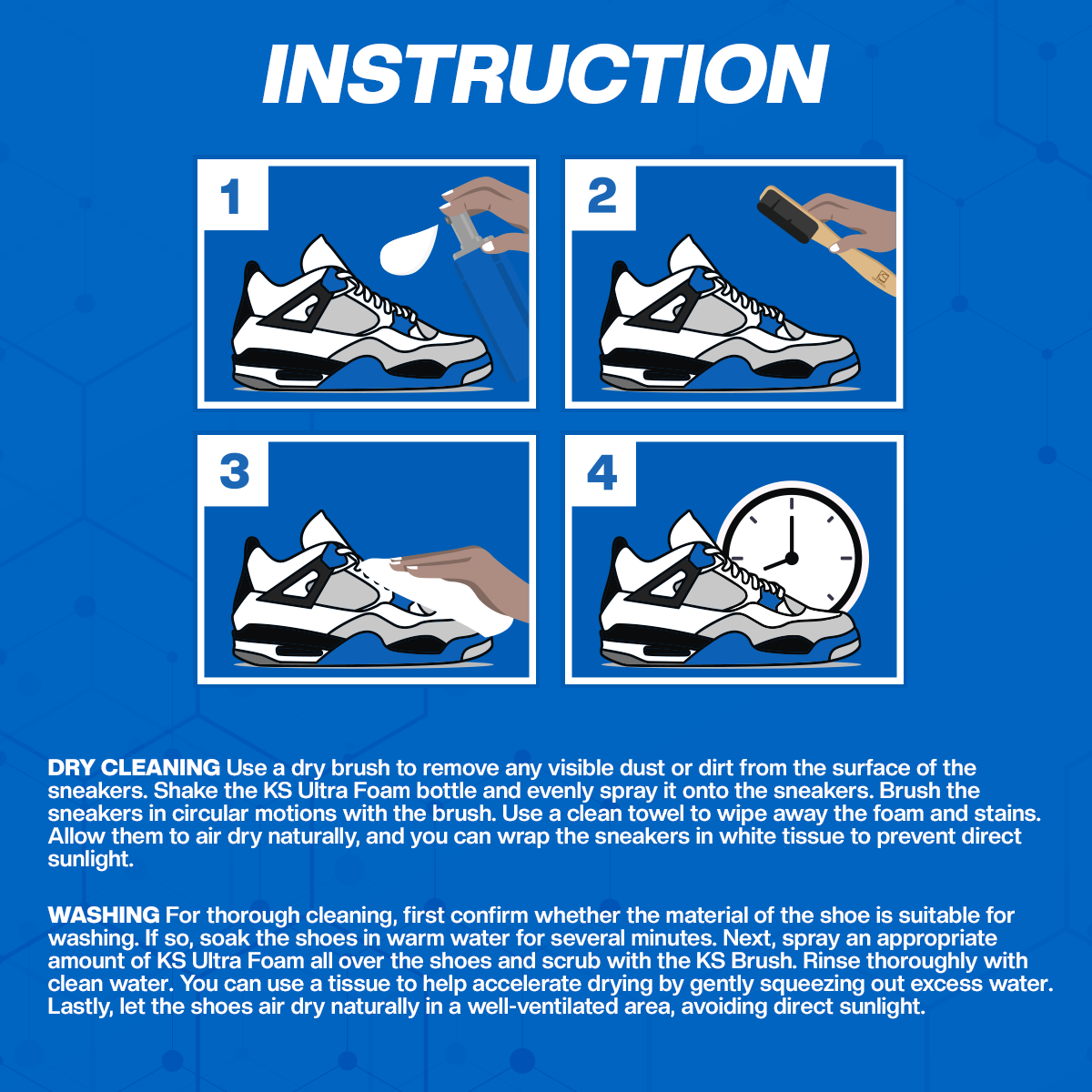 KS Ultra Foam Premium Neutral Dry Cleaning Shoes Solution Sneaker ...