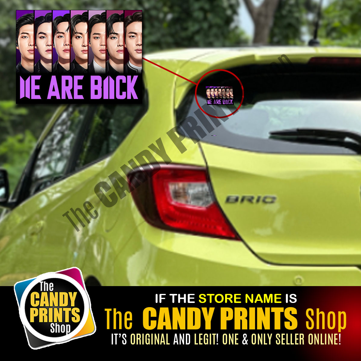 Vinyl (Non-Magnetic) Car Sticker Conduction Sticker BTS Inspired We Are ...