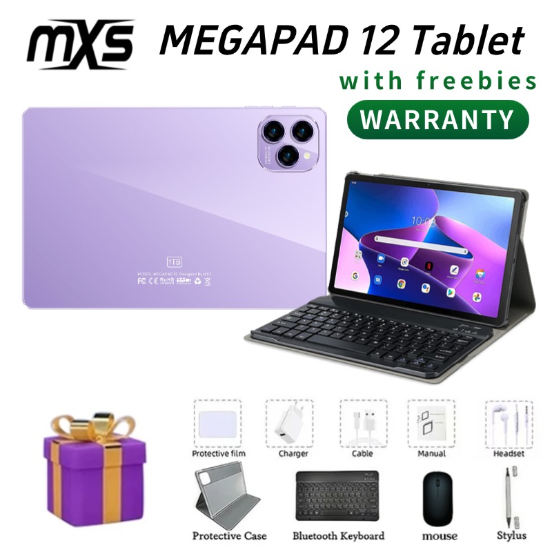 【buy 1 take 6】MXS Megapad 12 android original tablet with pen keyboard ...