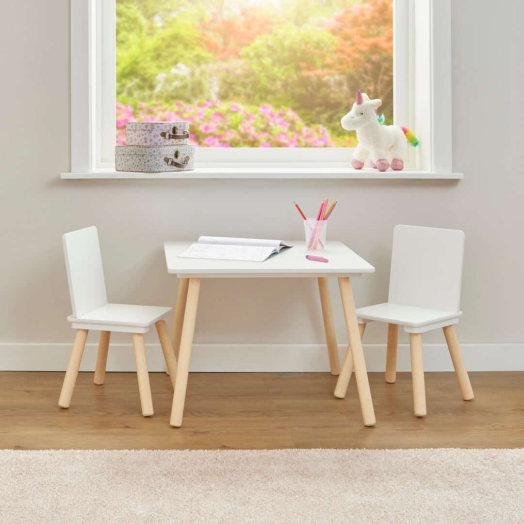 Happy Kiddos TF-6163 Kids Study Table and Chairs Set Montessori Design ...