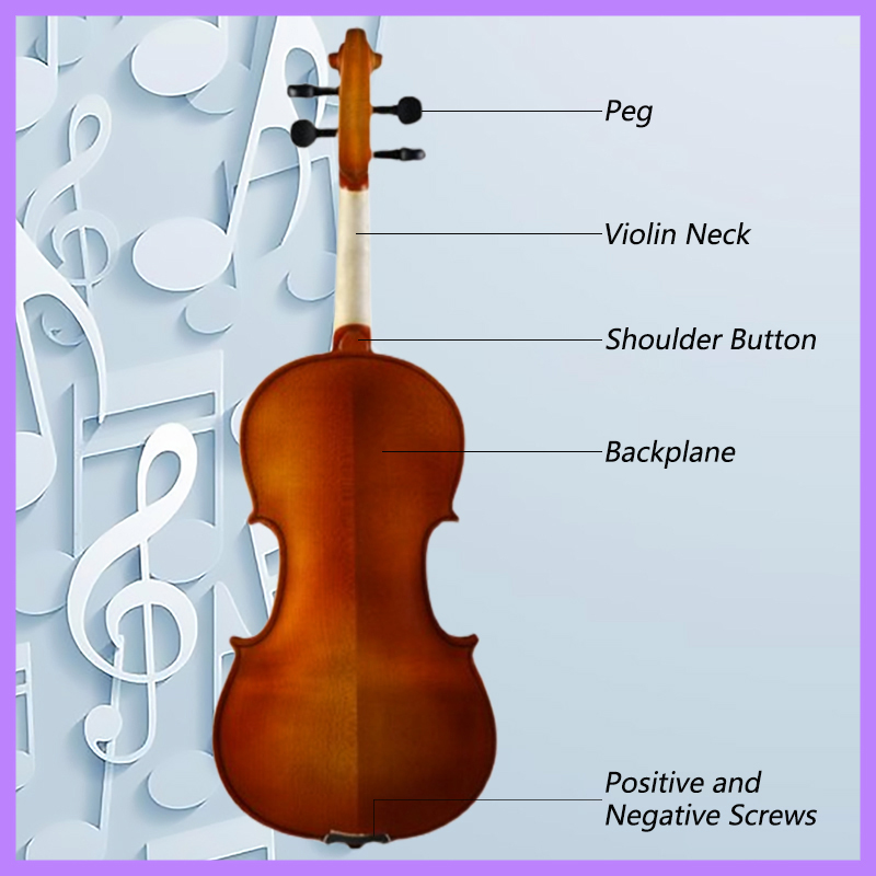 Heart String Violin Instrument Full Size Violin Set Wood Violin 4/4 3/4 ...