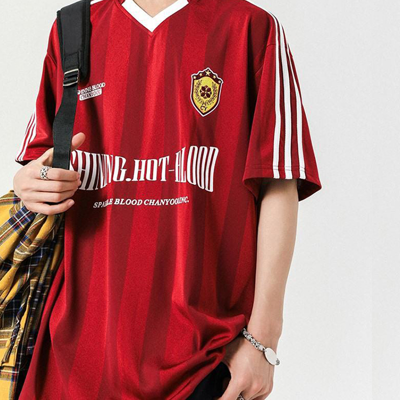 Unisex Striped T-shirt foe men oversized aesthetic Korean blokecore ...