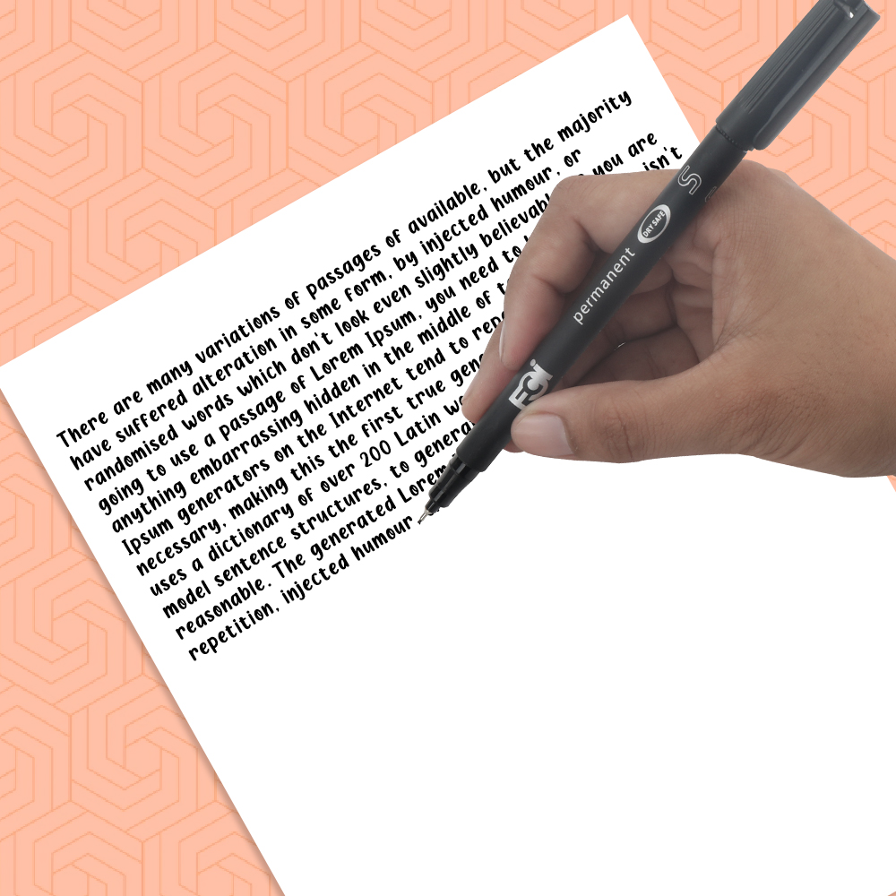 Fci Permanent Sign Pen – 0.55mm Fine Tip–Comfort Grip, Fade-Resistant ...