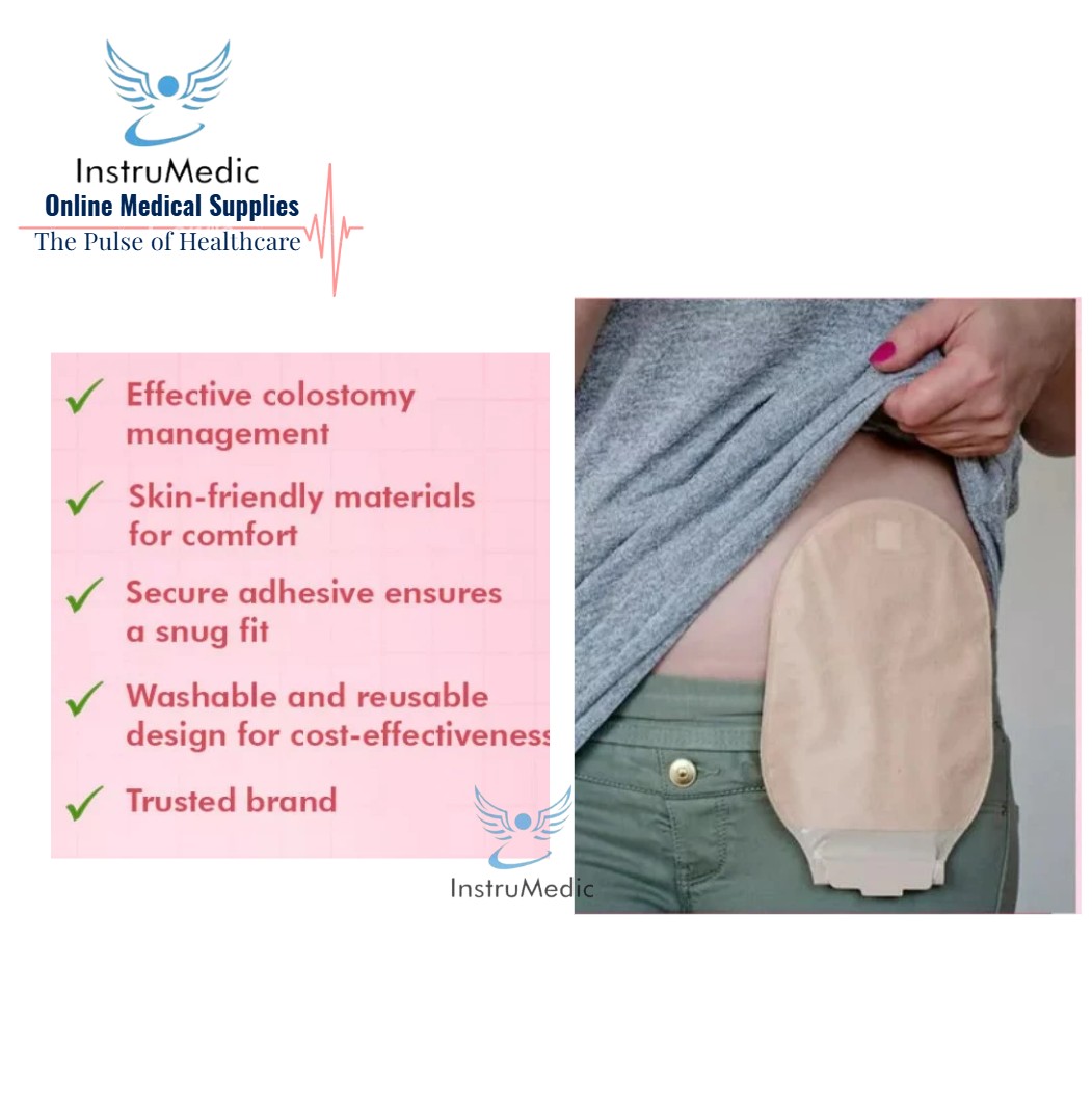 Surgitech Disposable Colostomy Bag 60mm - Stomach Bag for Secure and ...