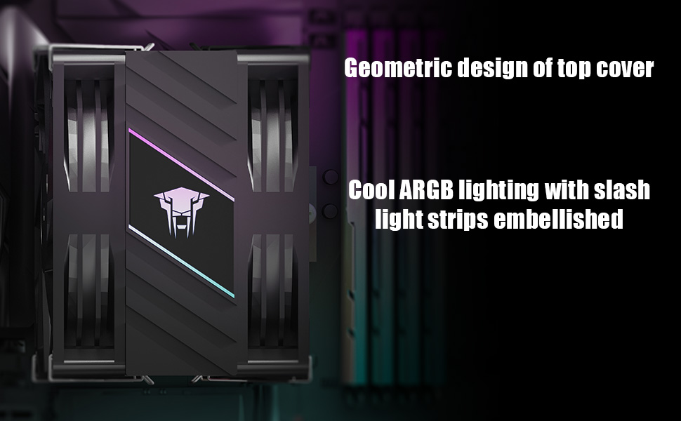 Jungle Leopard K400 PRO CPU Cooler PC Computer, 1800RPM Dual 120mm PWM ...