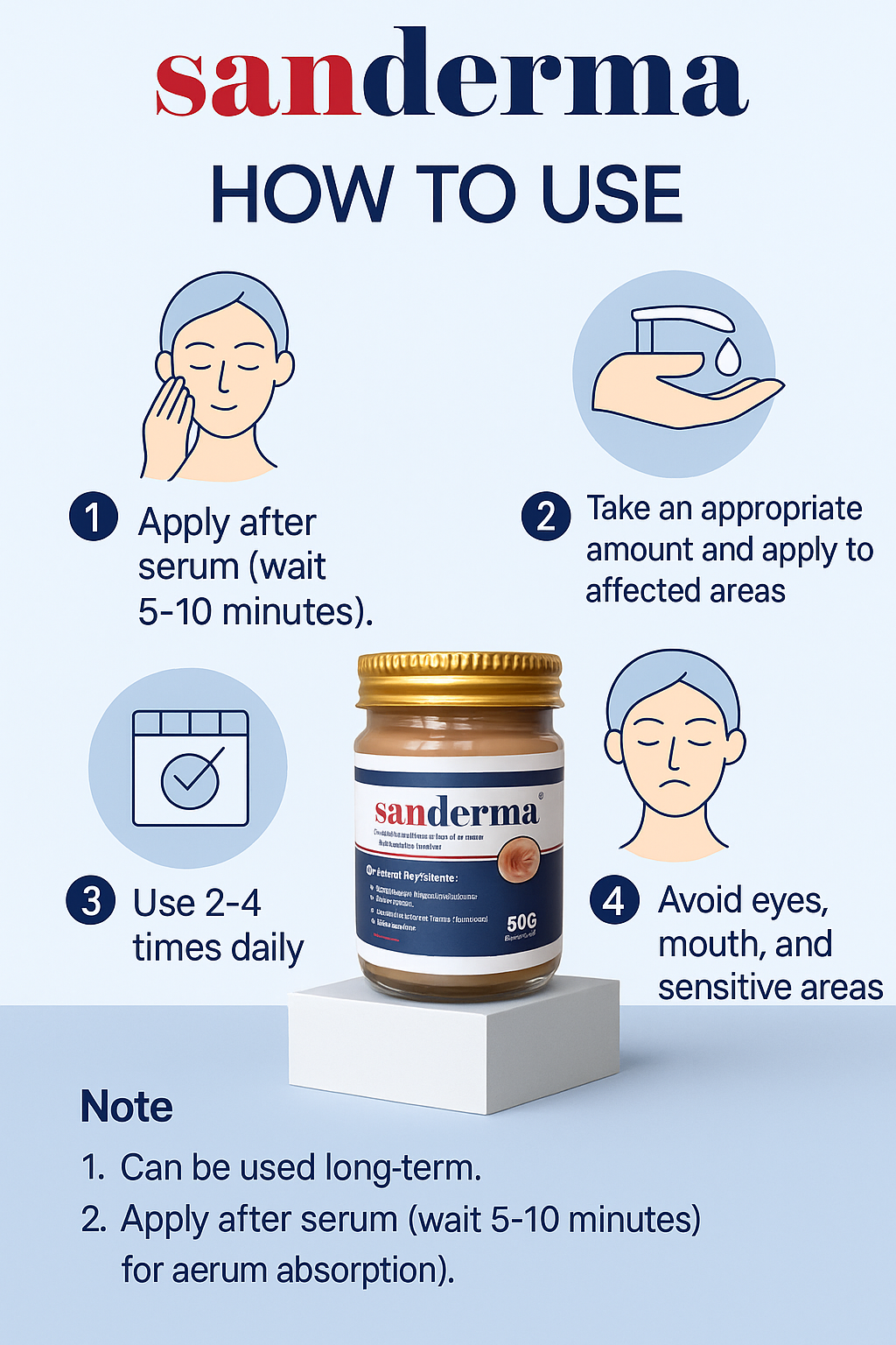 BUY 2 GET 1 Sanderma Skin Recovery Cream 50g - Soothes itching, redness ...