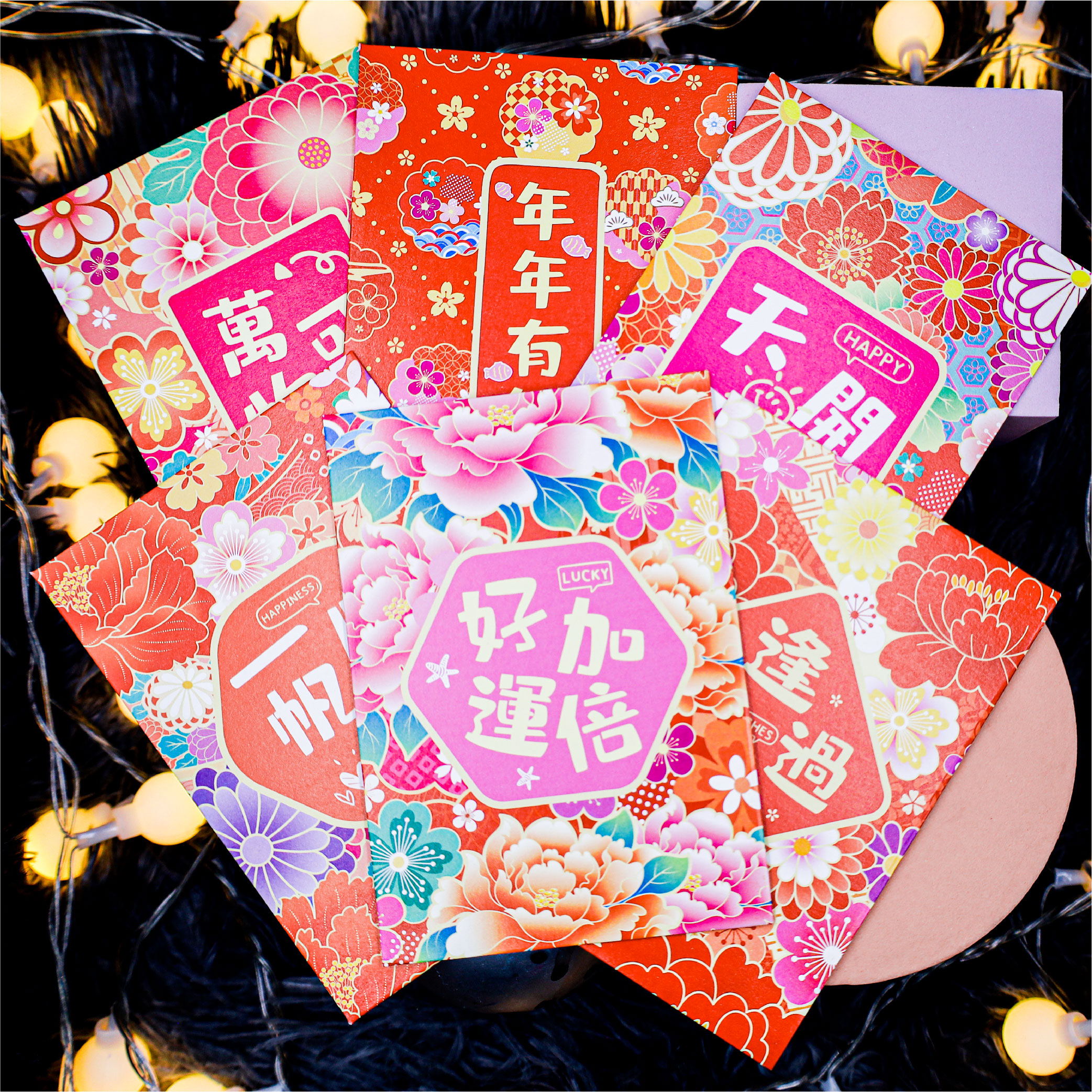 Steve Kyle Creative Colorful Envelope Six Pieces Flower Season Angpao ...