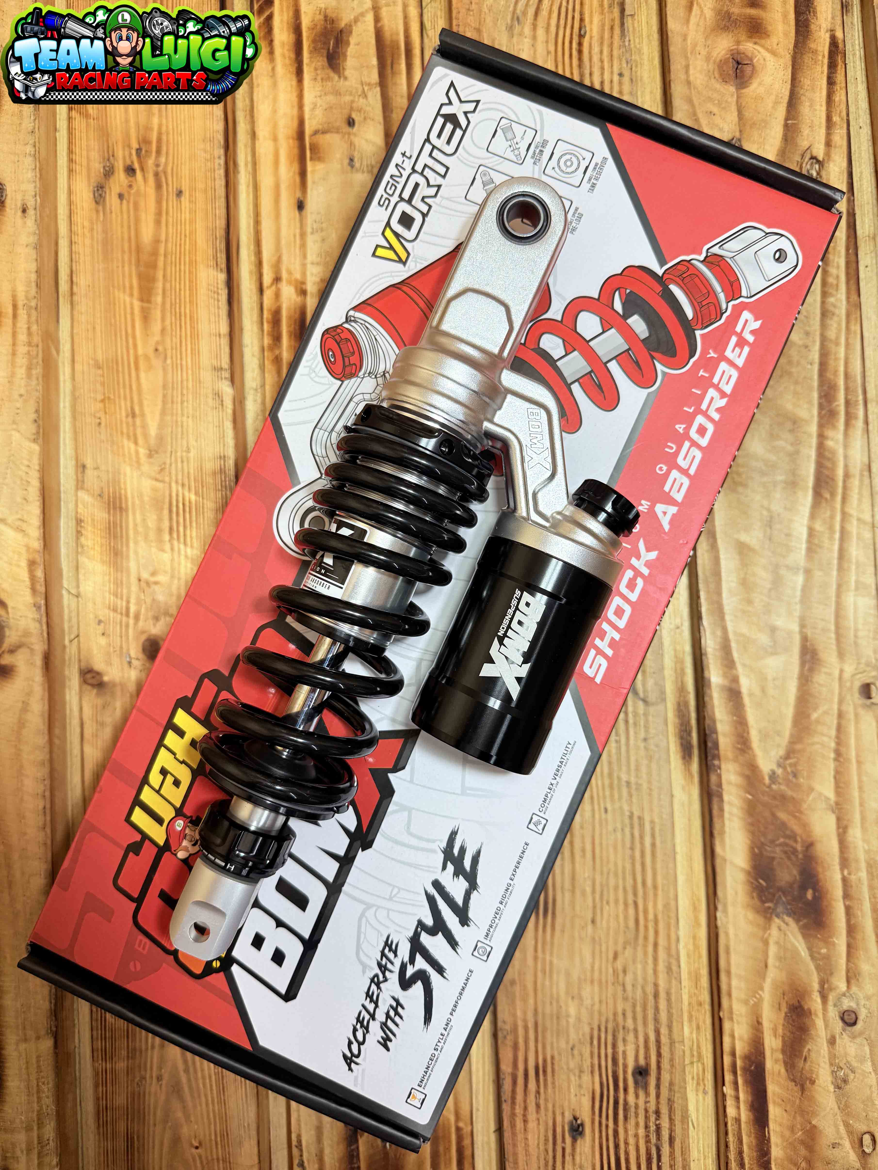 BOM X VORTEX CLICK 125,MIO SPORTY,MIO M3 REAR SHOCK SUSPENSION FULLY ...