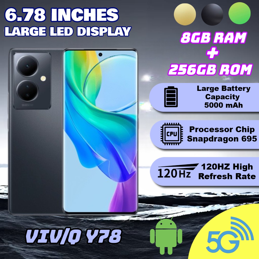 Y78 5G Smartphone - 6.78" 120Hz AMOLED Display, (8GB+256GB), 5000mAh ...