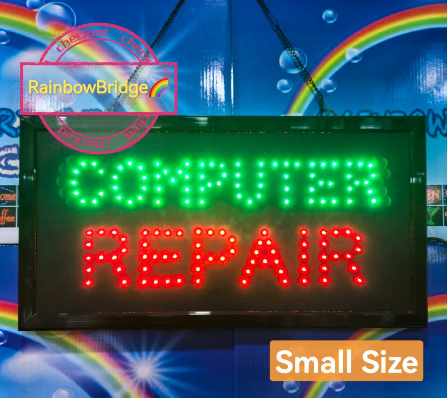 COMPUTER REPAIR - RAINBOW BRIDGE LED SIGNAGE (New-Small-Large) #SIZE ...