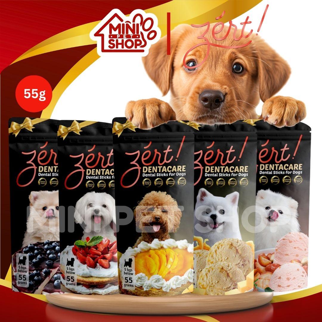 55g Zert Dentacare Dental Sticks All Stages Adult Puppy Dog Treats Dog ...