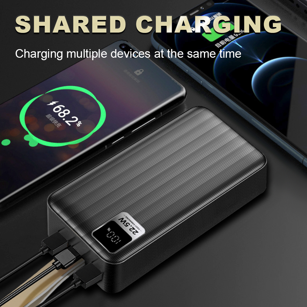 150000mAh Powerbank Type-C PD 22.5W Fast Charger Power Banks Led ...