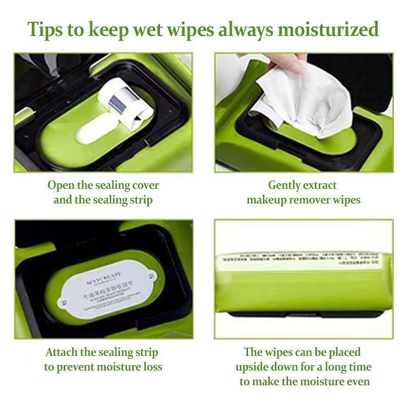 NICE 80Pcs Makeup Removal Wet Wipe Disposable Makeup Removal Cotton ...