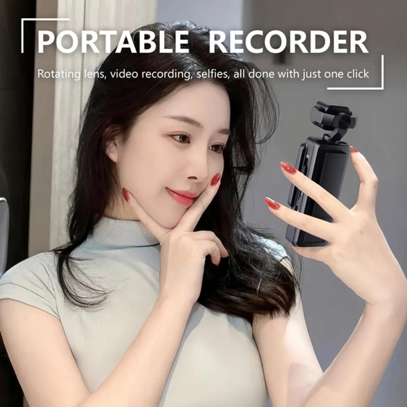 1080P WiFi Wearable Action Camera 360° Rotating Handheld Video Recorder ...