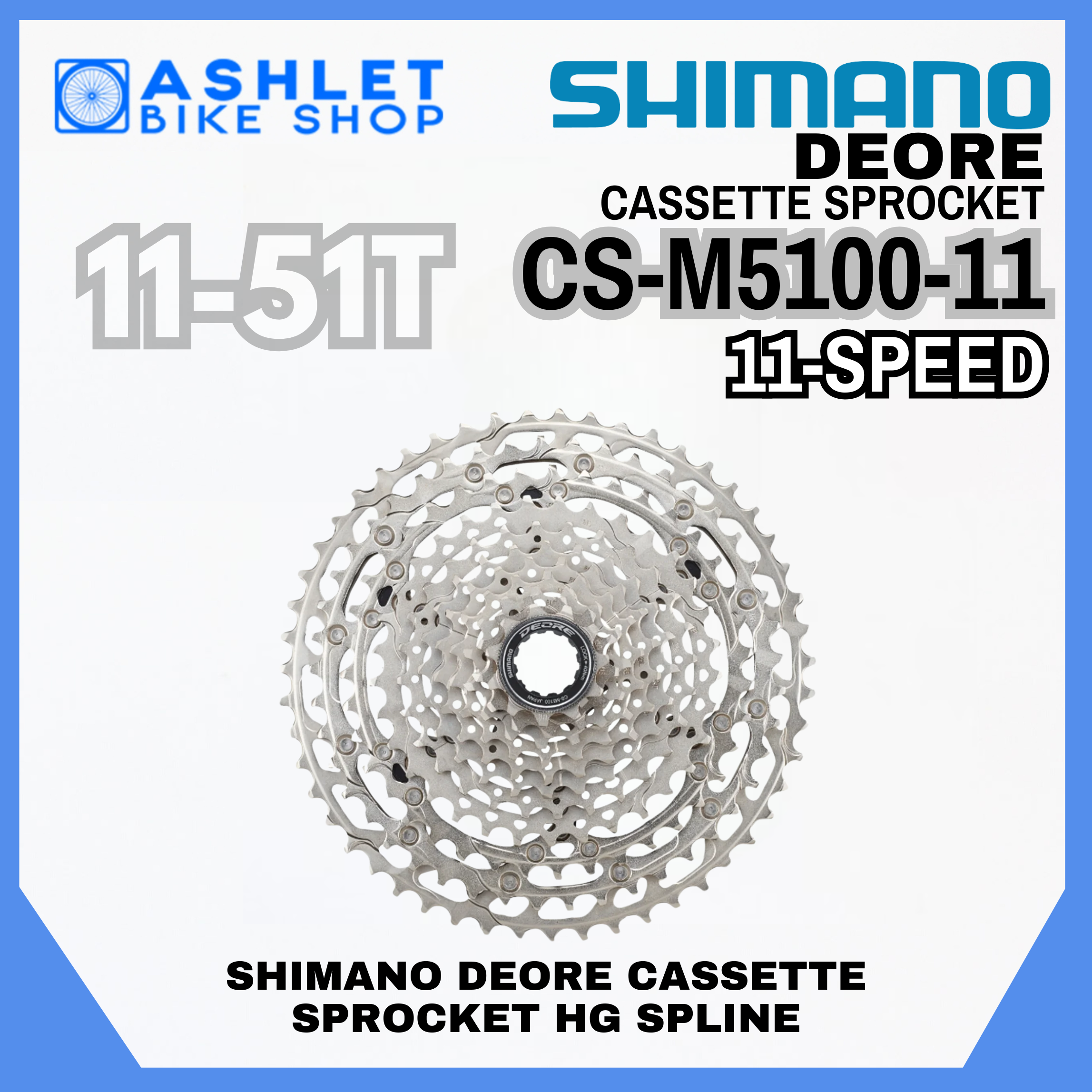 ORIGINAL SHIMANO DEORE CS-M5100-11 Cassette Sprocket 11-Speed HG Spline ...