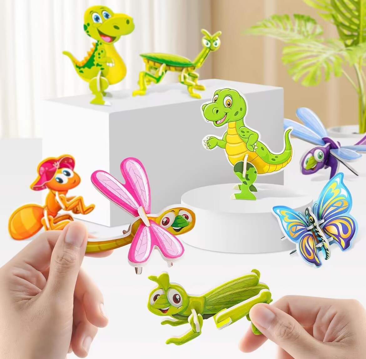 【BUY 50 TAKE 50】Total 100 PcsDlY 3D Cartoon Puzzles Handcraft Kit for ...