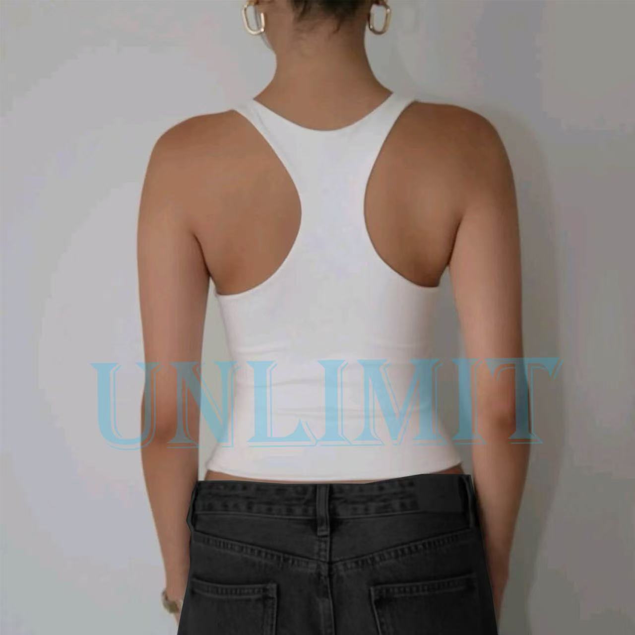Buy 1 Take 1 Racerback Top Slim-Fit FRONT & BACK Double Lining Soft ...