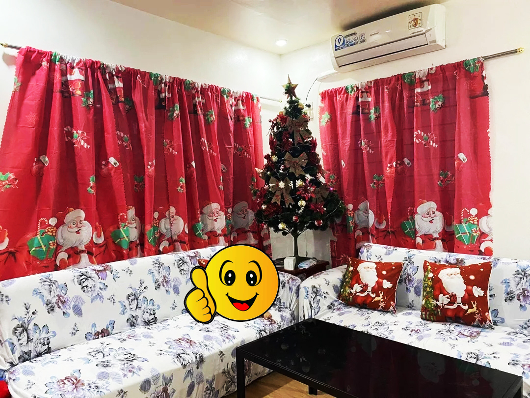 COD 2025 New Arrivals Christmas Curtain Sale 5D Room Kurtina Decor Red ...