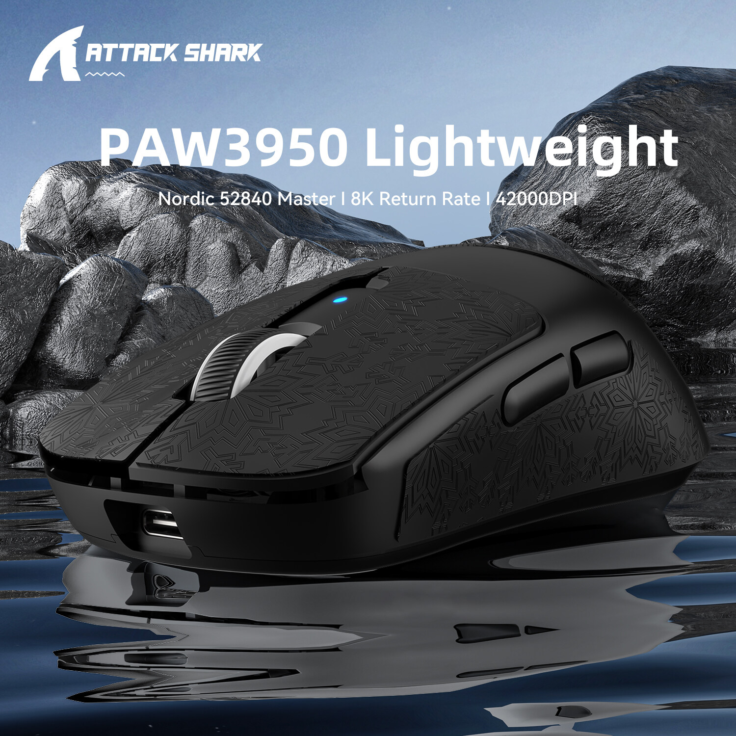 [Attack Shark Promo] ATTACK SHARK R6 Ultralight 39g Wireless 8K PAW3950MAX Gaming Mouse | Shopee ...