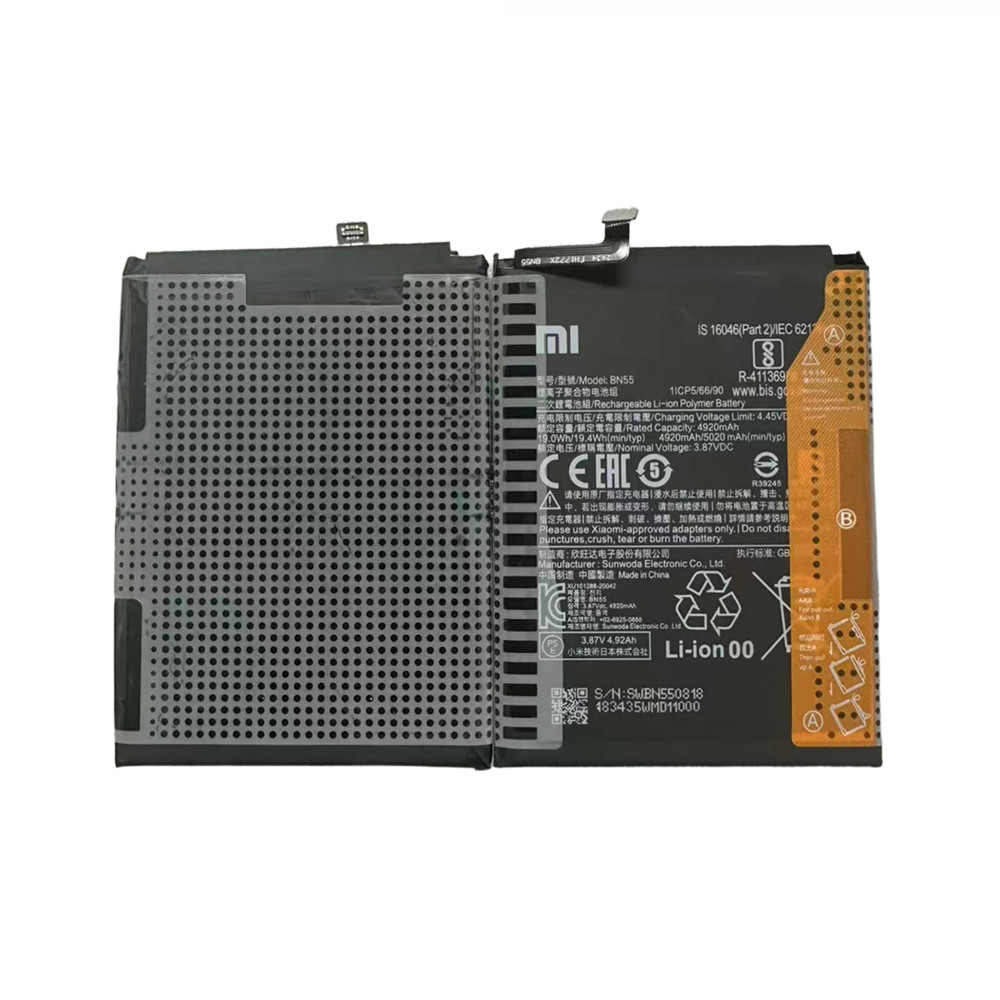 100%original xiaomi BN55 For Xiaomi Redmi Note 9S battery replacement ...