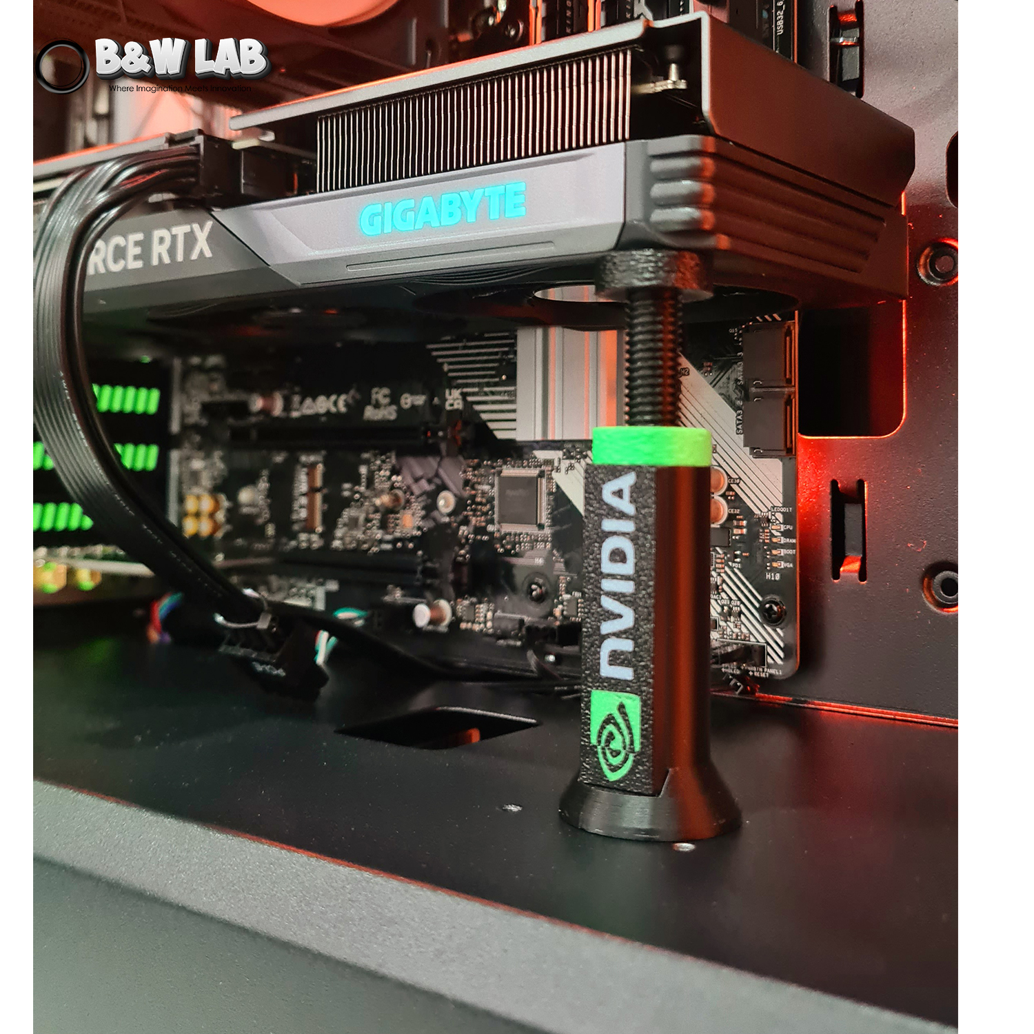 Adjustable GPU Support 3D-Printed Customizable for NVIDIA, Radeon, MSI ...