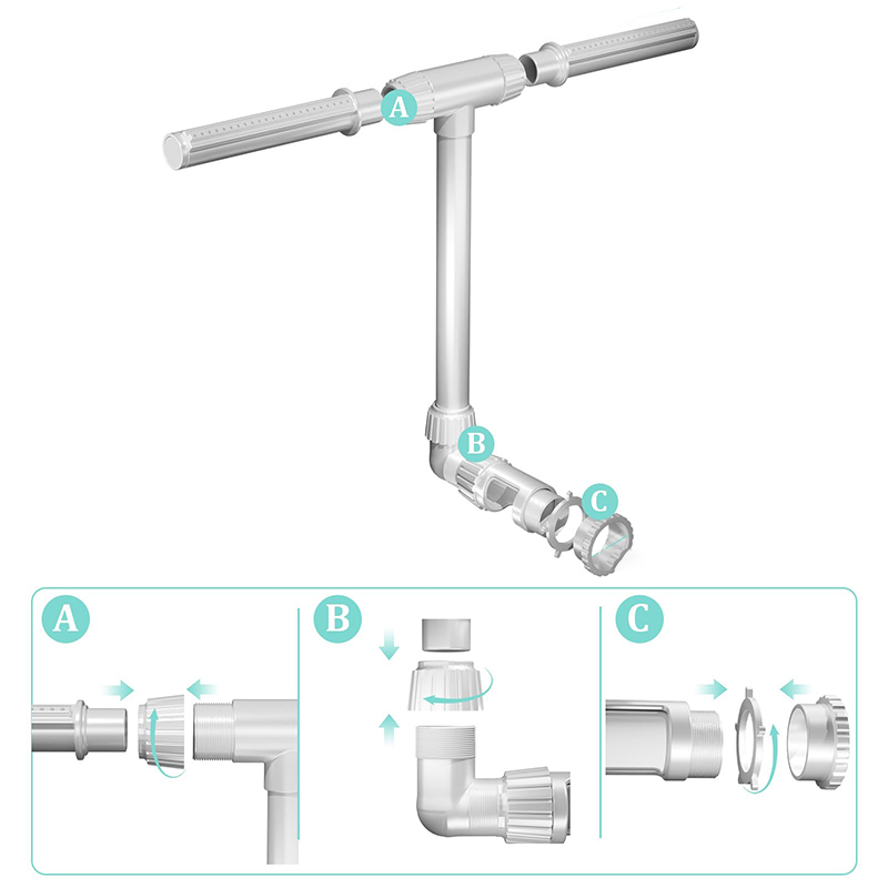 Double Spray Waterfall Sprinkler Fountain Adjustable Fountain Heads ...