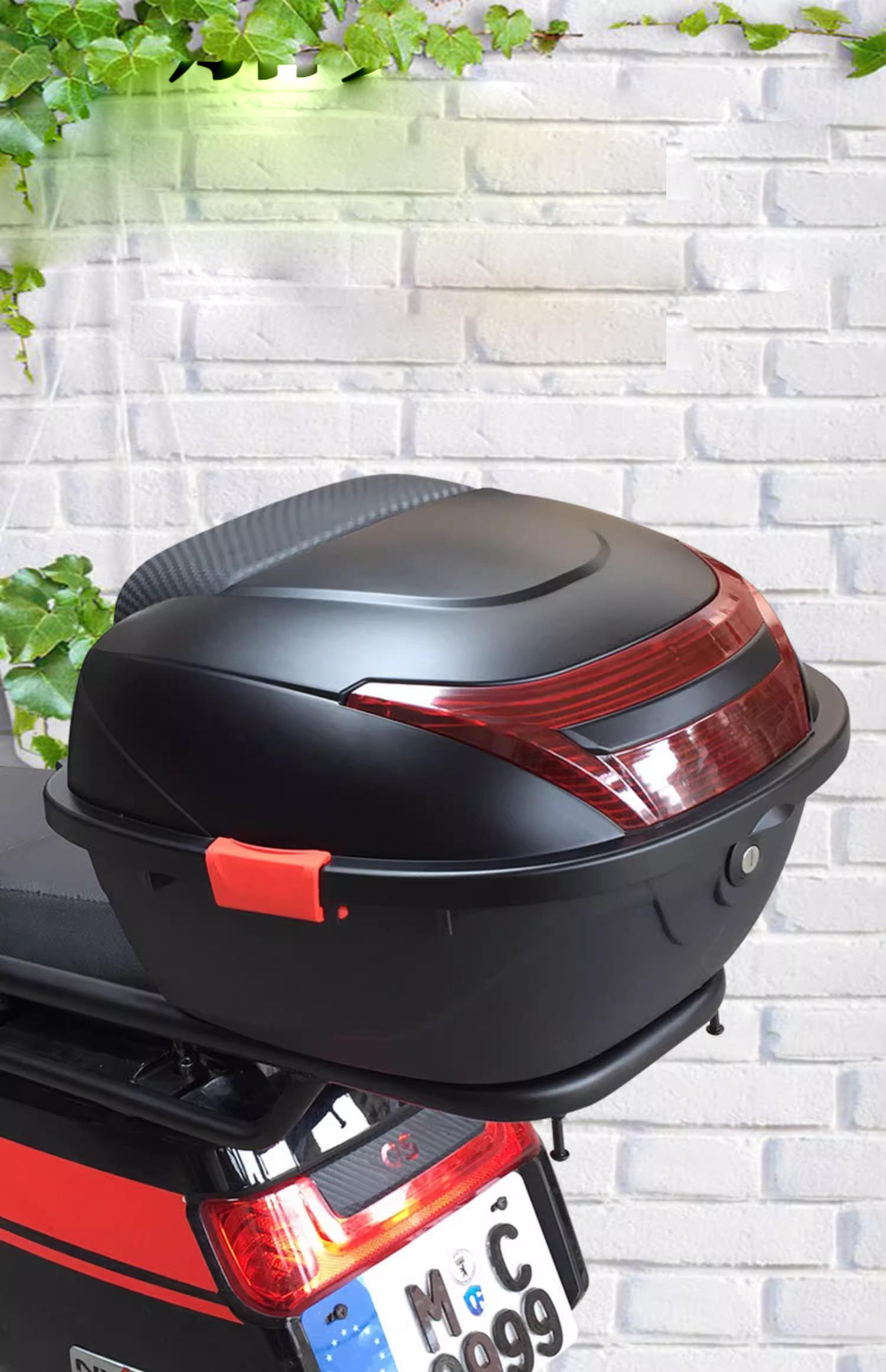 Top Box Motorcycle 38/40/45 Liters Hard Plastic Alloy Top Box With Back ...