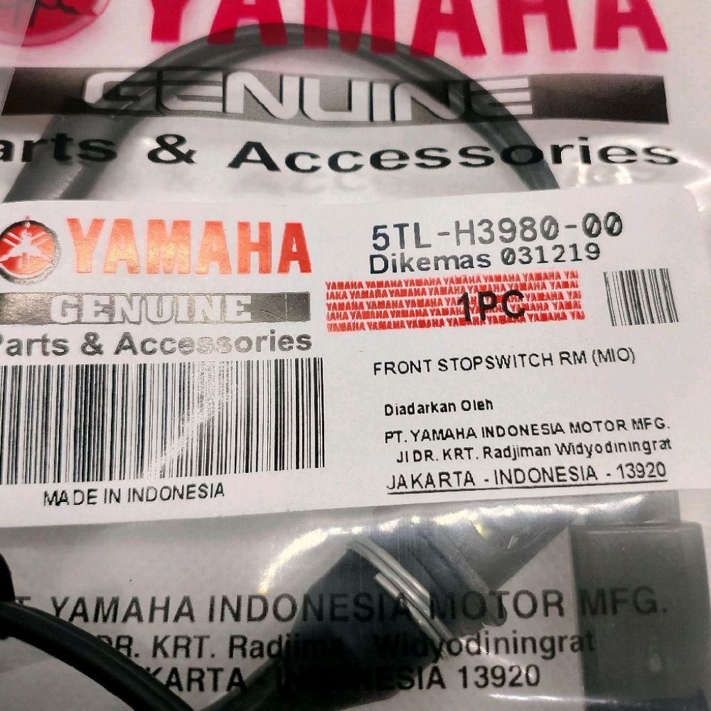 YAMAHA GENUINE "Brake Switch Stoplight" for -Mio Sporty/MiO i125/Soulty ...
