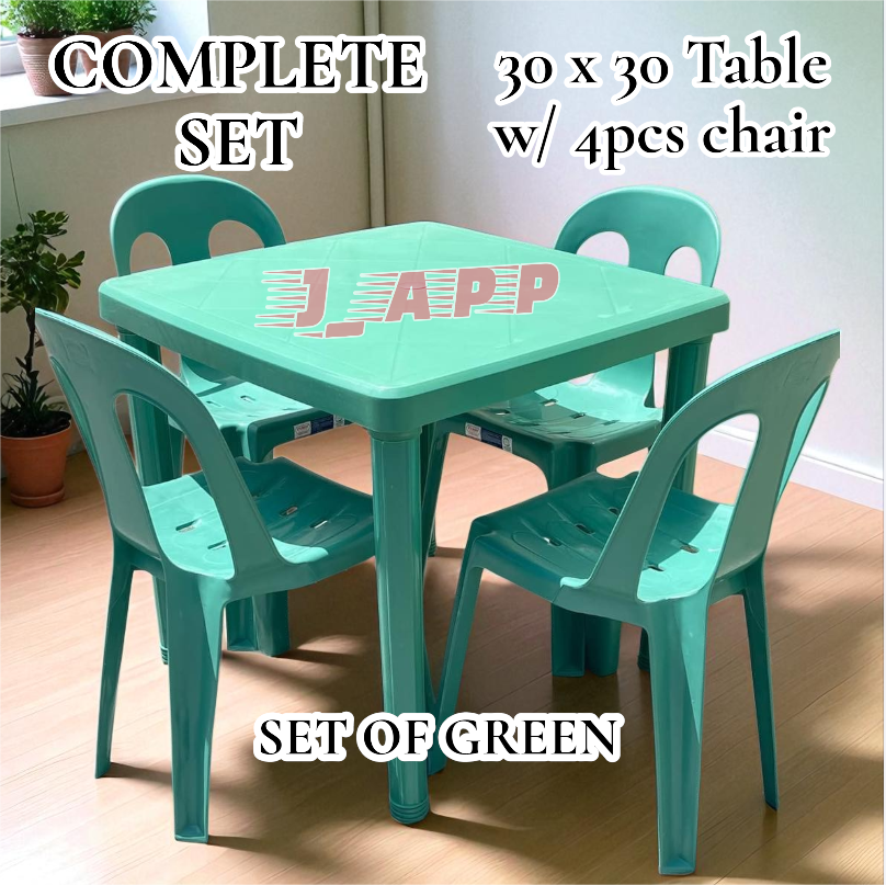5 IN 1 ( 1PC 30x30 TABLE & 4PCS CHAIR ) COMPLETE DINING SET TABLE ...