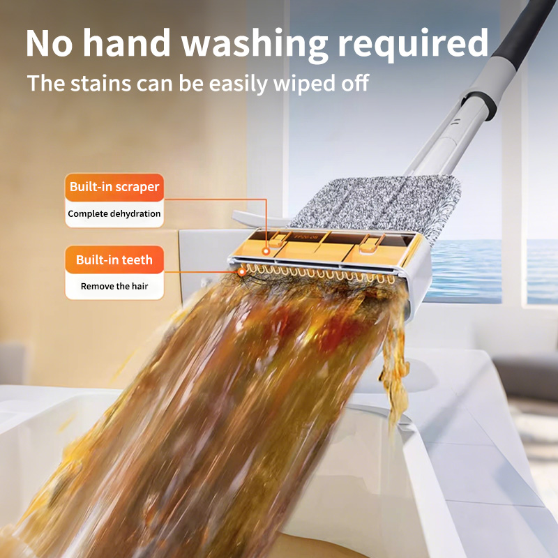 Deli Vusign Quick-drying Spray Mop Rotatable Flat Floor Mop Microfiber ...