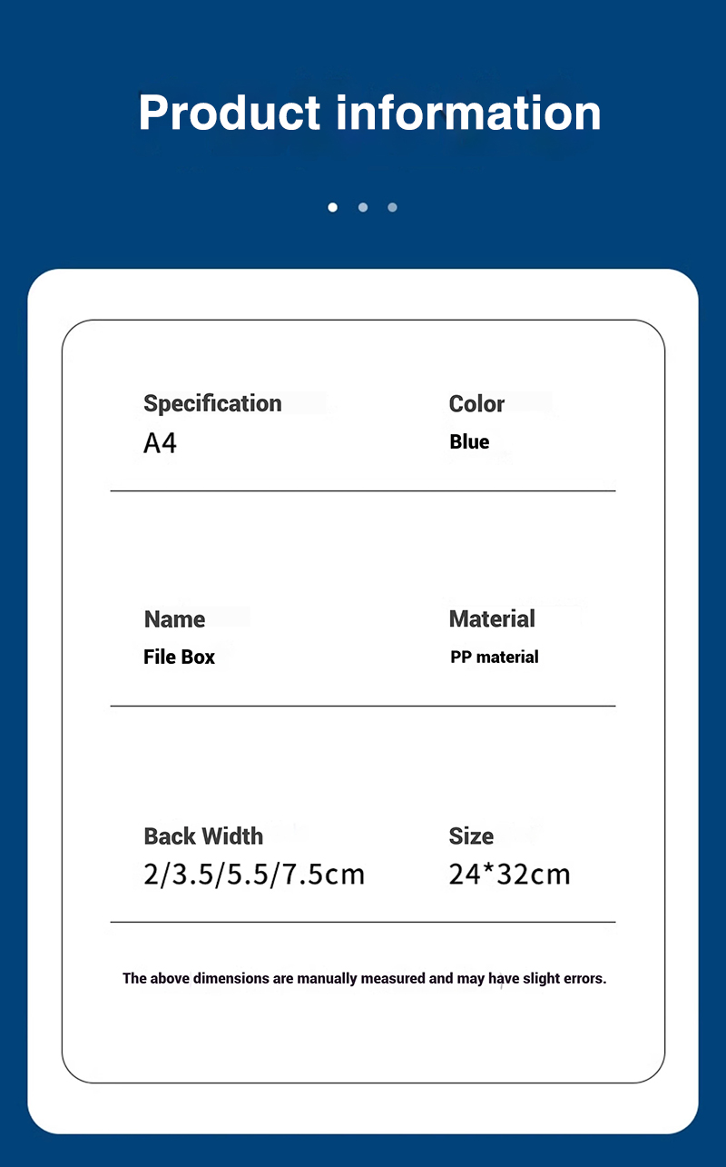 A4 Document Box File Case File Box Bond Paper Organizer Document ...