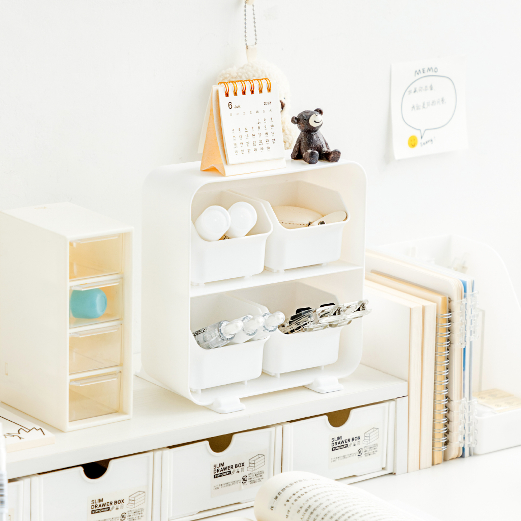 Storage Box Slanted Drawer Style 4/9 Grids Office Pen Student ...