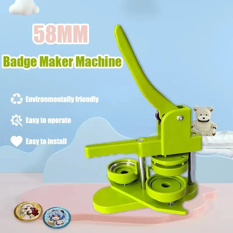 25/32/37/44/58mm Portable Button Maker Machine DIY Pin Button Handmade ...